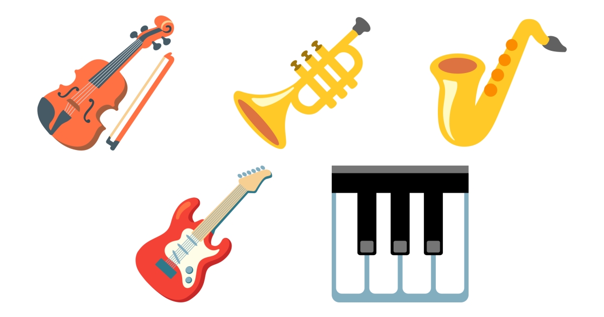 🎷 Instrumento Musical Emojis 🎸 🎹 🎺 🎻