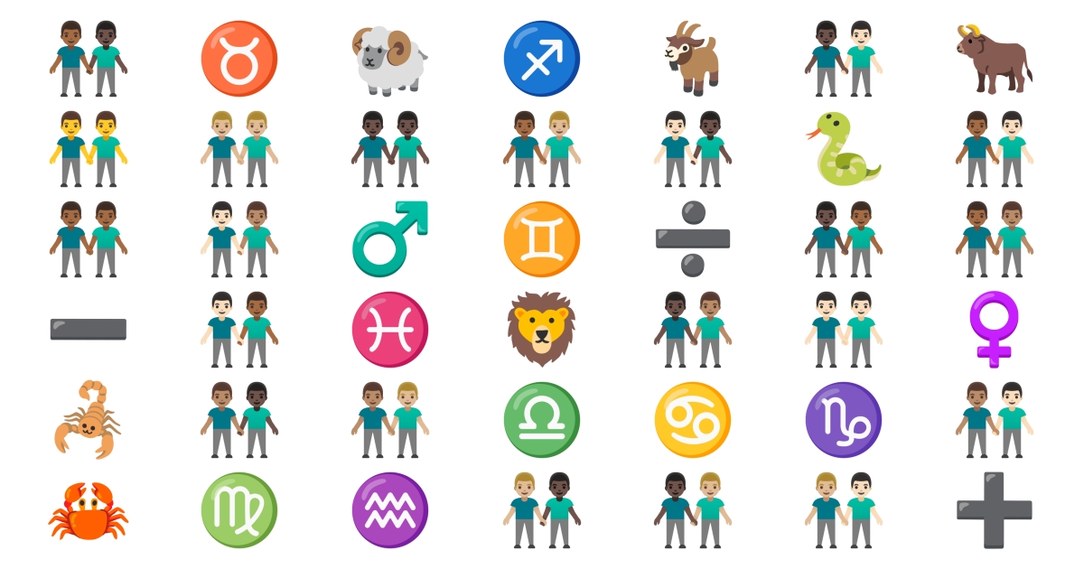 👬 Signo Emojis 🦁 🐂 🐏 🐐 🐍 🐟