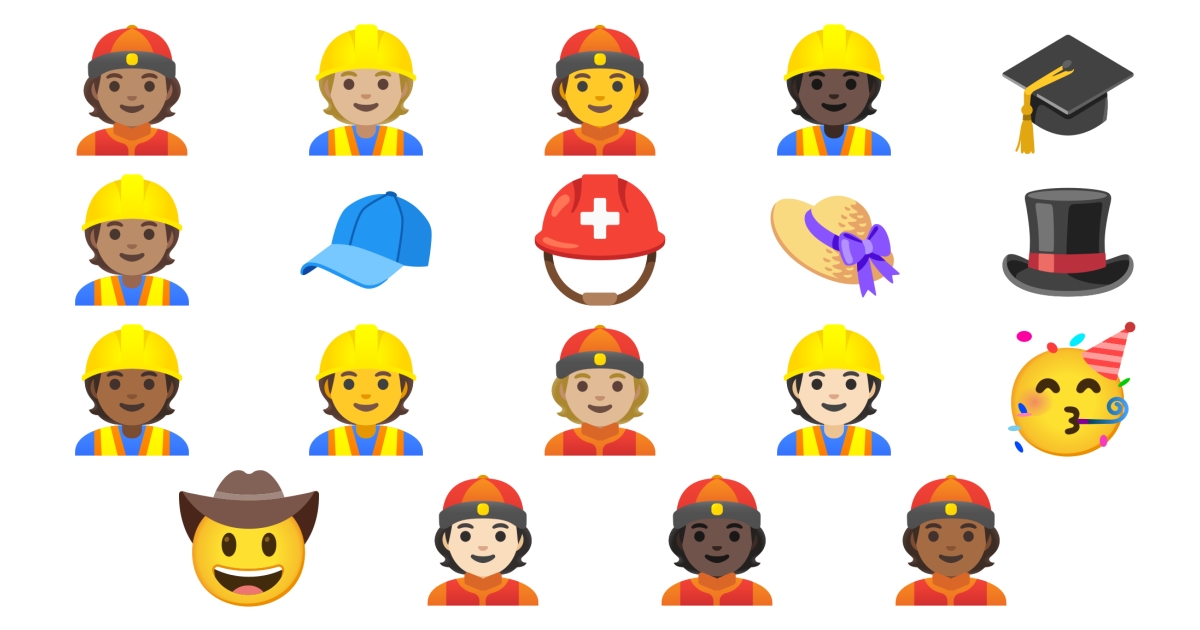 🤠 Chapéu Emojis 🥳 👷 👲 👒 🎩 🎓
