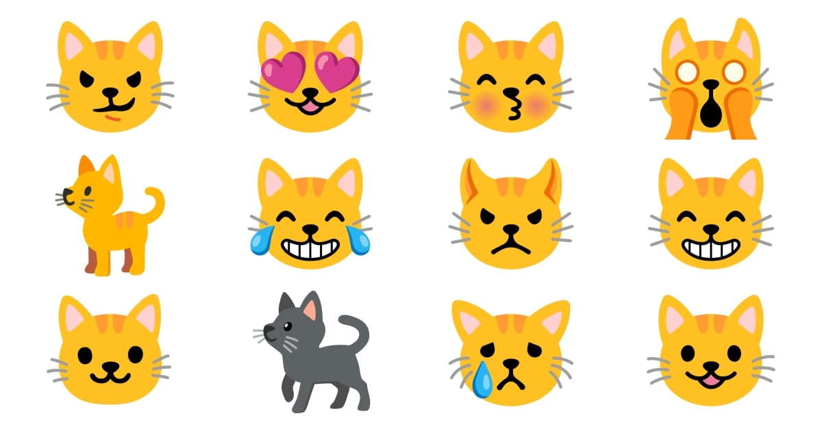 😺 Gato Emojis 😸 😹 😻 😼 😽 🙀