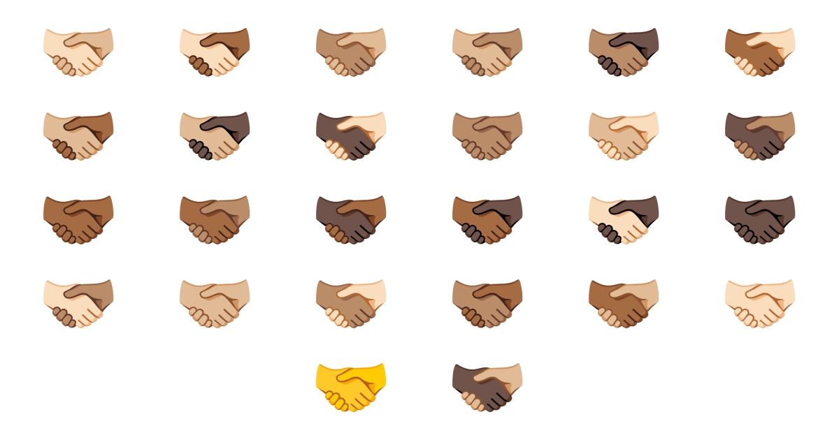 🤝 Cumprimento Emojis 🤝🏻 🤝🏼 🤝🏽 🤝🏾 🤝🏿 🫱🏻‍🫲🏼