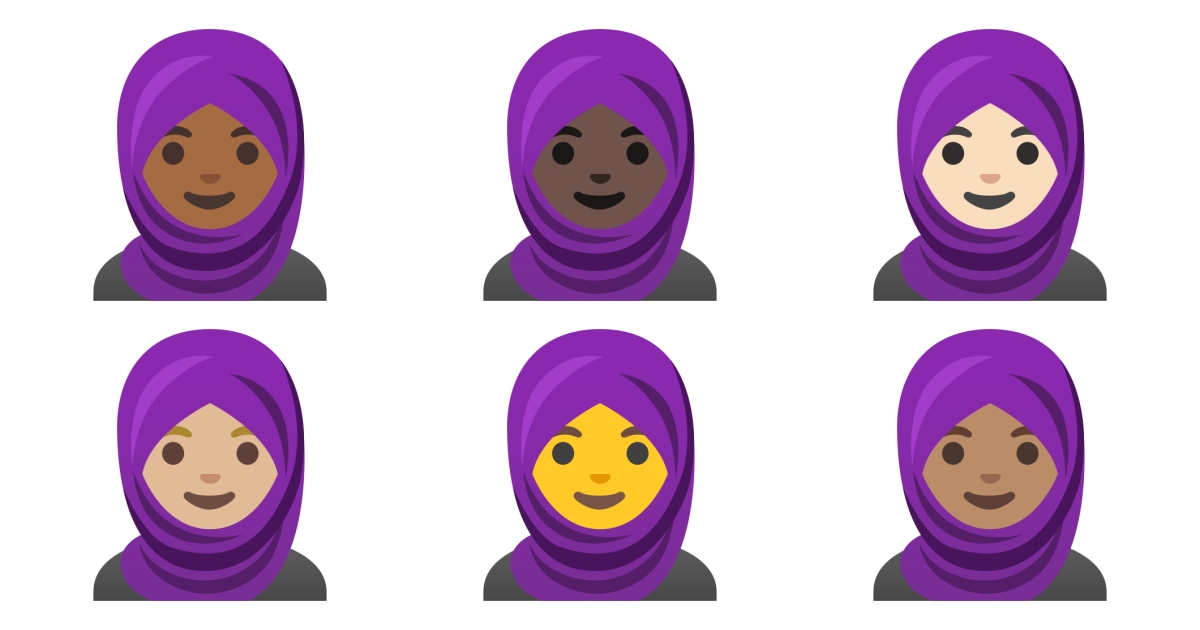 🧕 Hijab Emojis 🧕🏻 🧕🏼 🧕🏽 🧕🏾 🧕🏿