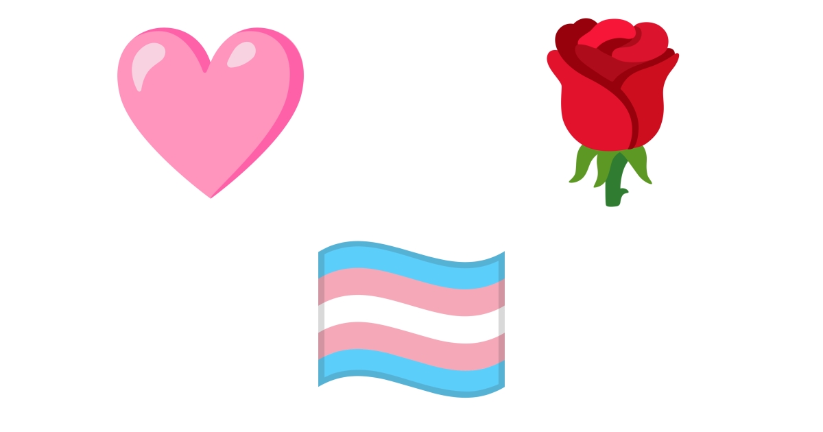 Rosa Emojis 🌹 🏳️‍⚧️