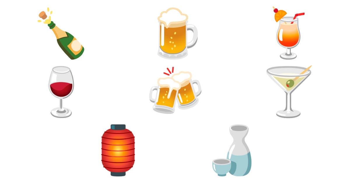 🍶 Bar Emojis 🍾 🍷 🍸 🍹 🍺 🍻