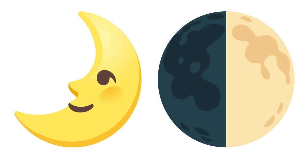 🌓 Lua De Quarto Crescente Emojis 🌛