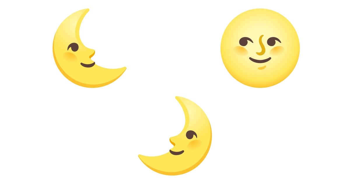 🌛 Lua Com Rosto Emojis 🌜 🌝