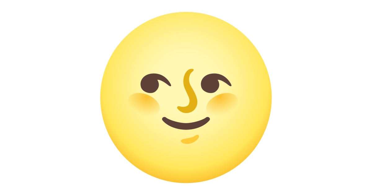 🌝 Lua Cheia Com Rosto Emojis