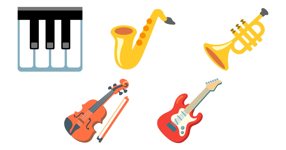 🎷 Instrumento Musical Emojis 🎸 🎹 🎺 🎻