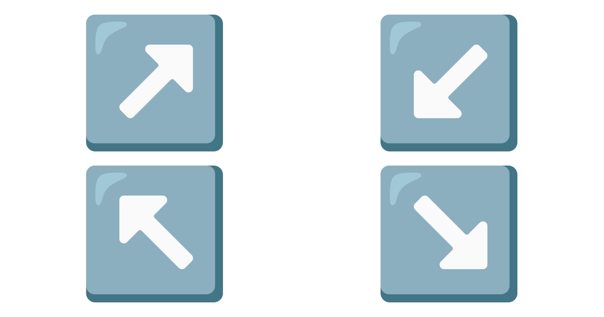 ↗️ Intercardinal Emojis ↘️ ↙️ ↖️