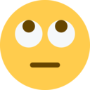 🙄 Augen verdrehendes Gesicht-Emoji