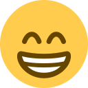 😁 strahlendes Gesicht mit lachenden Augen-Emoji