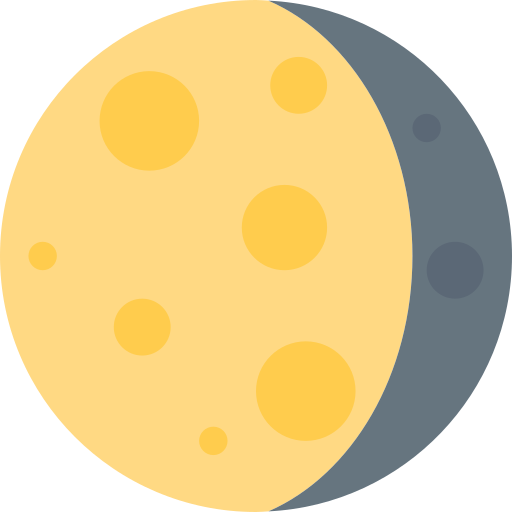 🌖 Lua Minguante Convexa Emoji