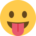 😛 Gesicht mit herausgestreckter Zunge-Emoji