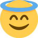 😇 lächelndes Gesicht mit Heiligenschein-Emoji